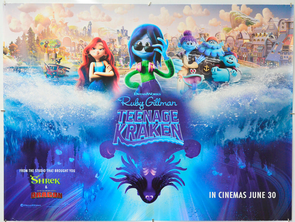 “Ruby Gillman, Teenage Kraken” Original Quad Poster - Film Poster - Mo ...