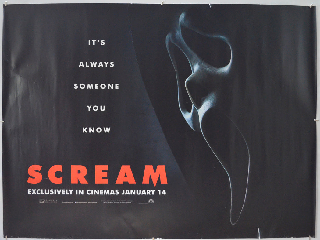 “Scream” Original Quad Poster - Film Poster - Movie Poster – pastposters