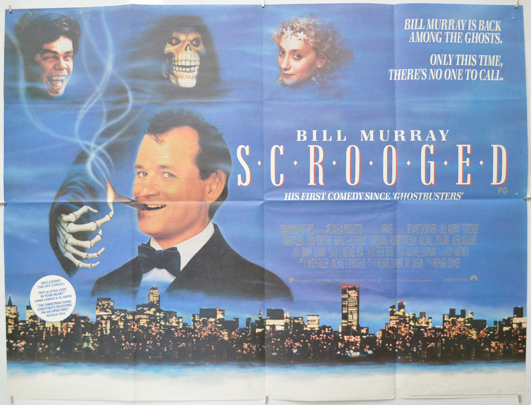 “Scrooged” - Original Quad Poster - Film Poster - Movie Poster ...