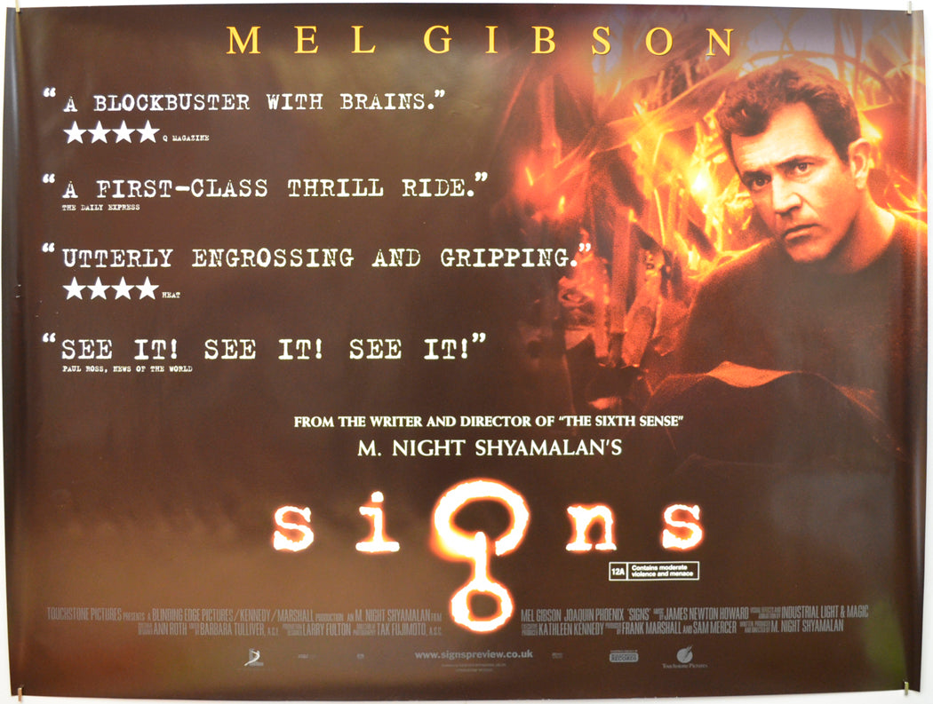 “Signs” Original Quad Poster - Film Poster - Movie Poster – pastposters