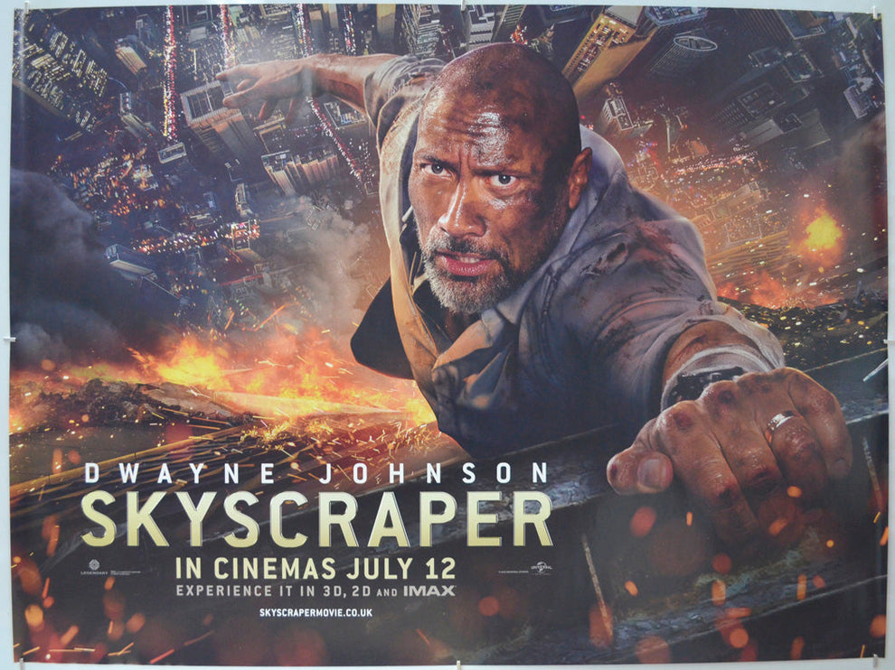 “Skyscraper” Original Quad Poster - Film Poster - Movie Poster ...