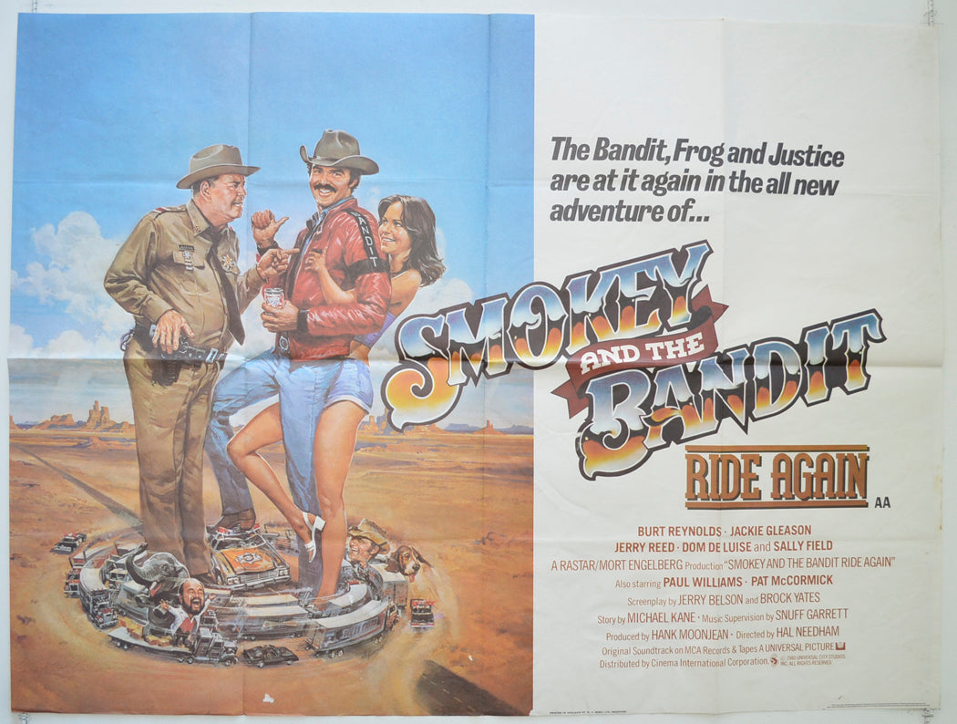 “Smokey And The Bandit Ride Again” Original British Quad Poster - Film ...