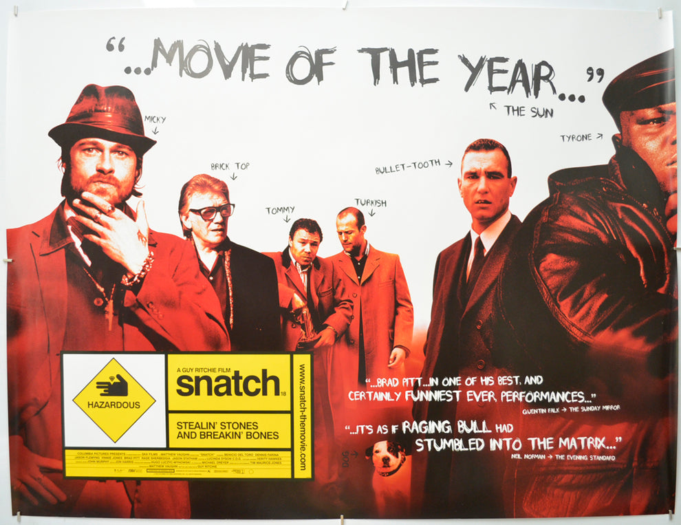 “Snatch” Original Quad Poster - Film Poster - Movie Poster – pastposters