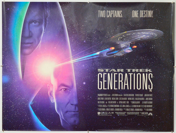 “Star Trek : Generations” Original Quad Poster - Film Poster - Movie P ...