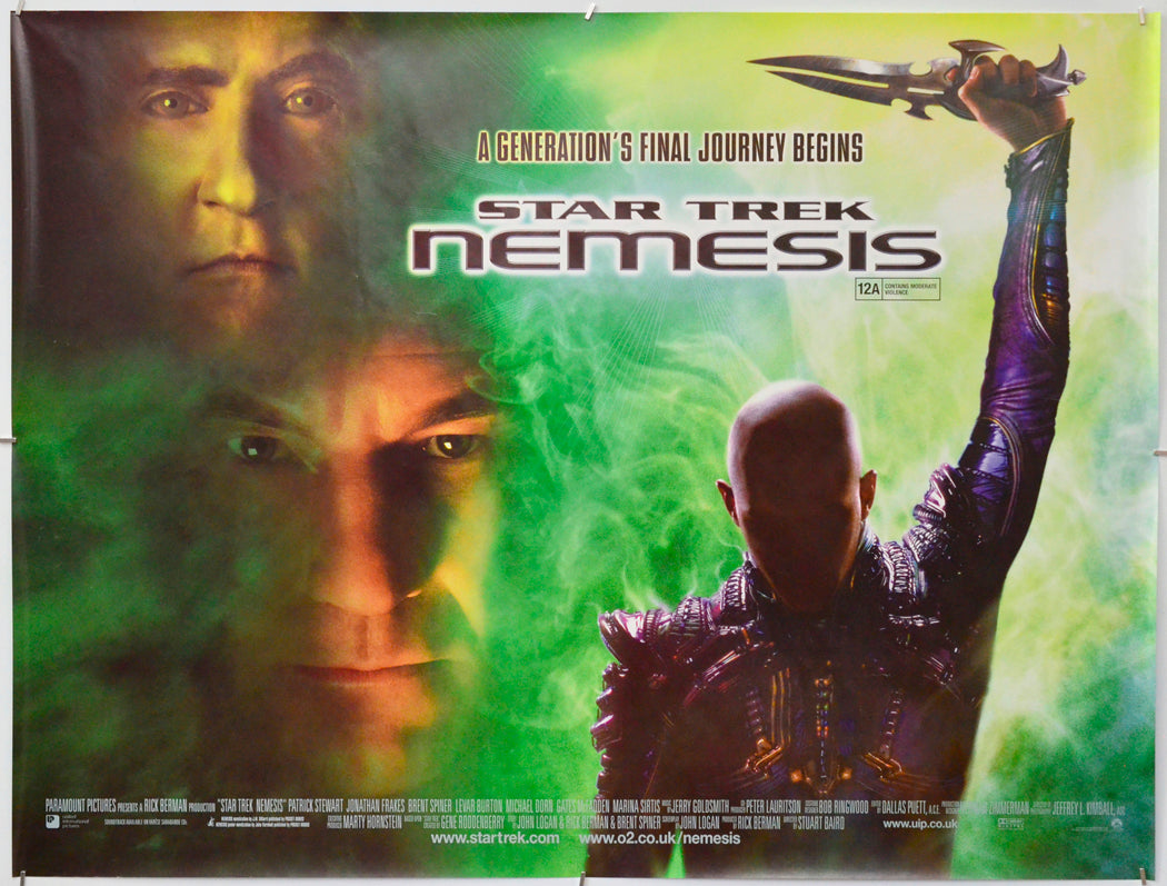 “Star Trek : Nemesis” Original Quad Poster - Film Poster - Movie Poste ...