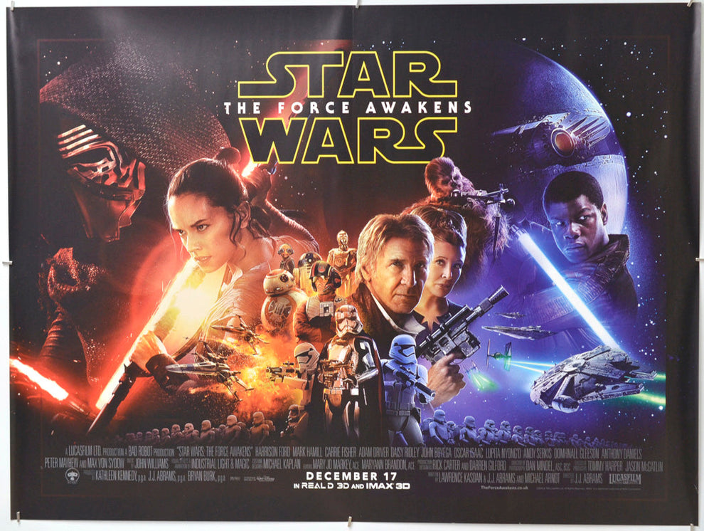 “Star Wars : The Force Awakens” Original Quad Poster - Film Poster - M ...
