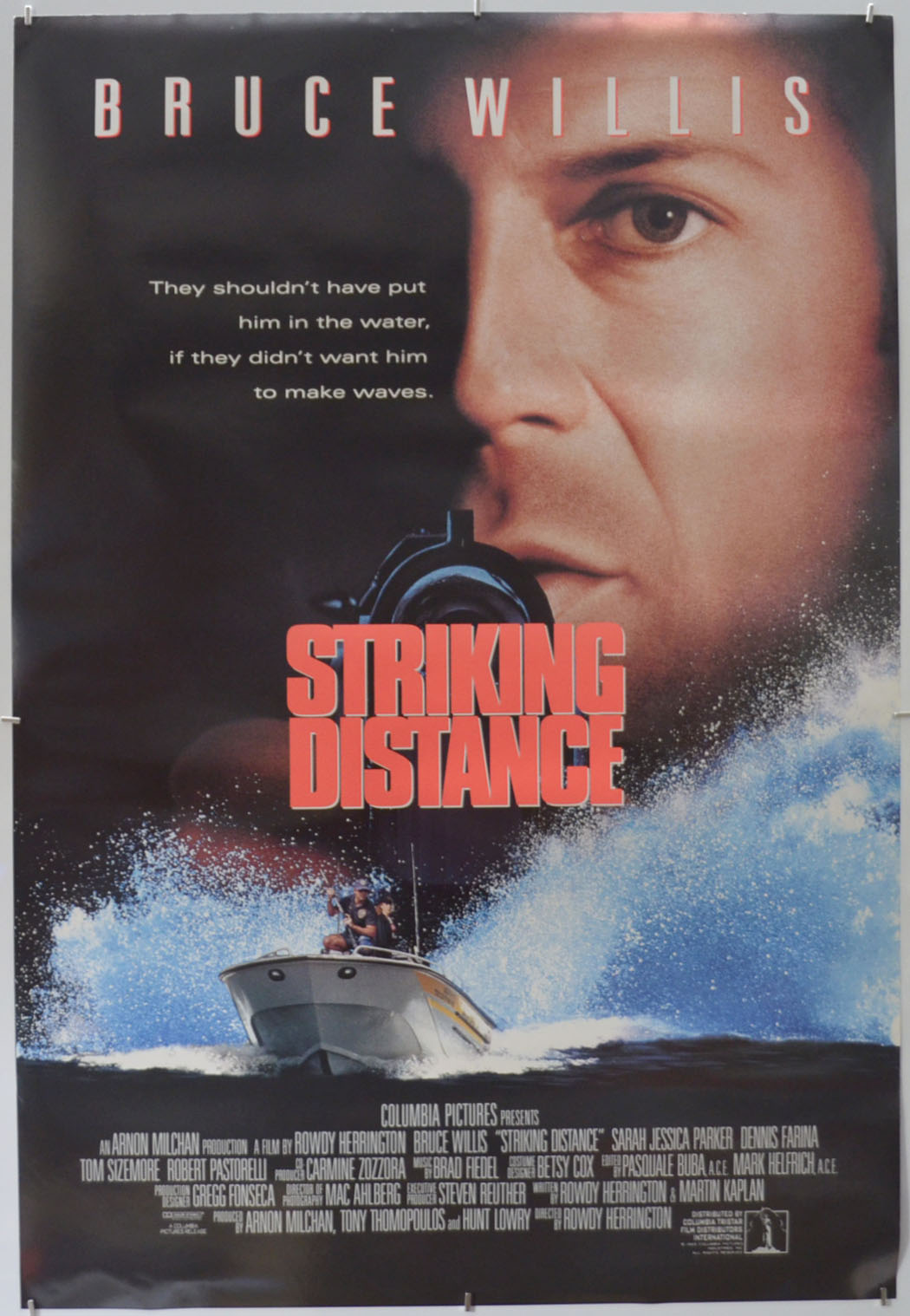 “Striking Distance” Original One Sheet Poster - Film Poster - Movie Po ...