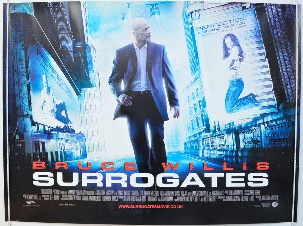 “Surrogates” Original British Quad Poster - Film Poster - Movie Poster ...