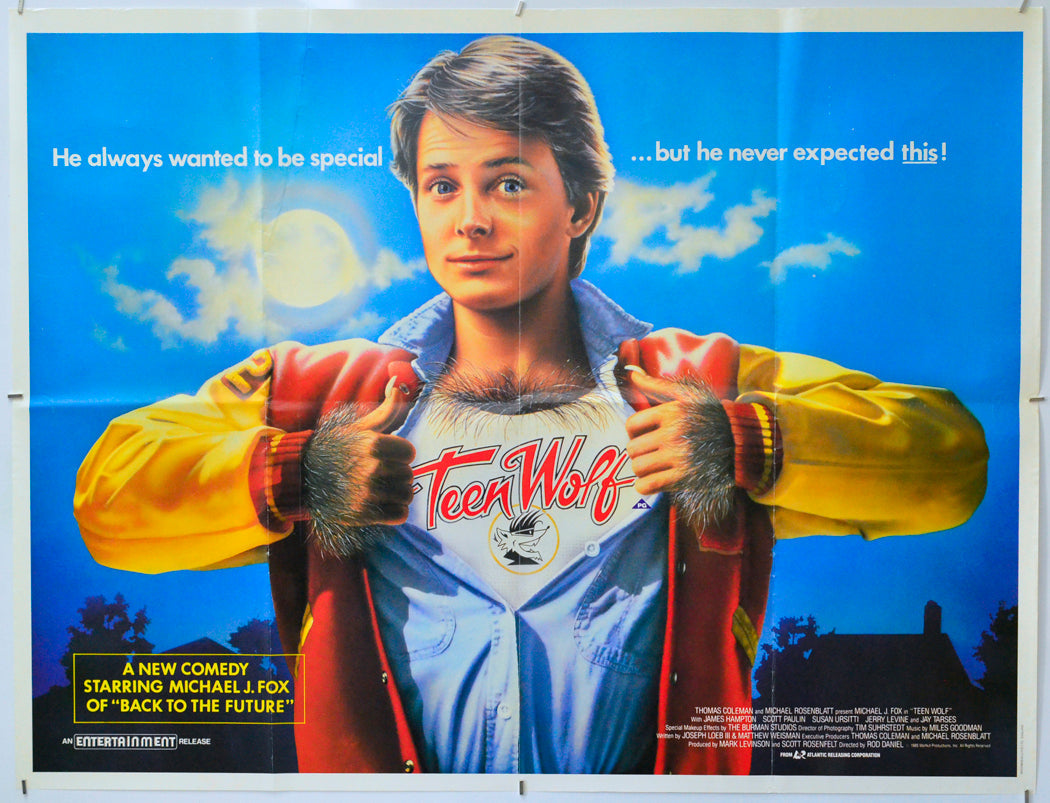 “Teen Wolf” Original Quad Poster - Film Poster - Movie Poster – pastposters