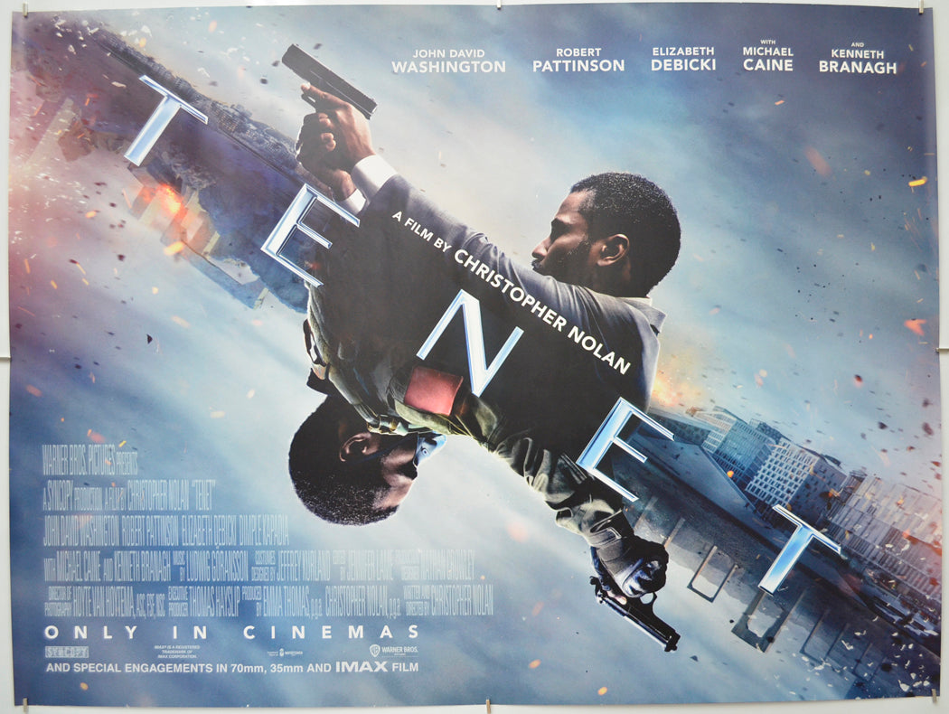 “Tenet” - Original Quad Poster - Film Poster - Movie Poster – pastposters