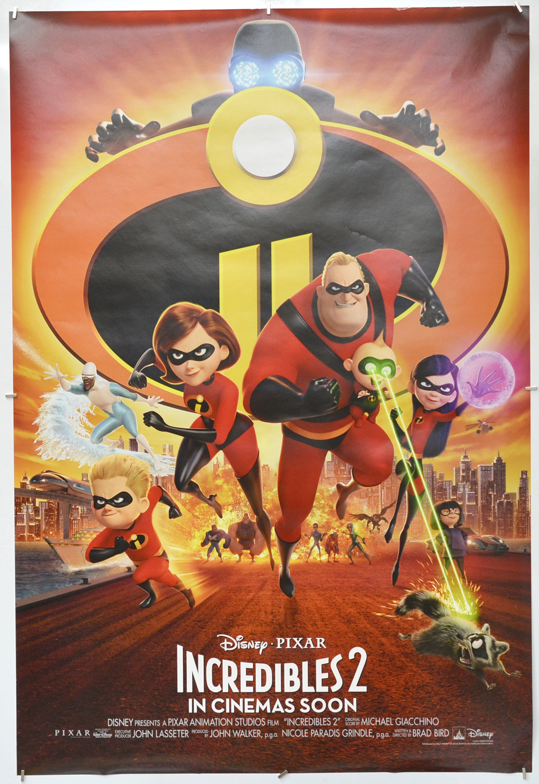 “The Incredibles 2” Original One Sheet Poster - Film Poster - Movie Po ...