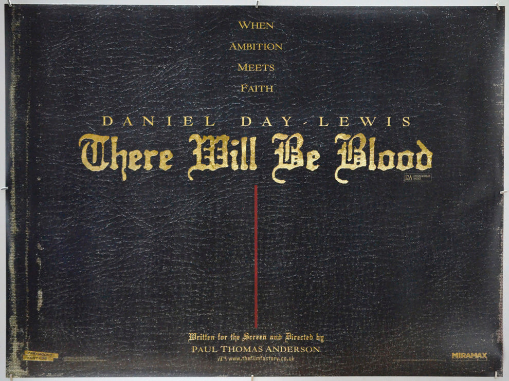 “There Will Be Blood” Original Quad Poster - Film Poster - Movie Poste ...