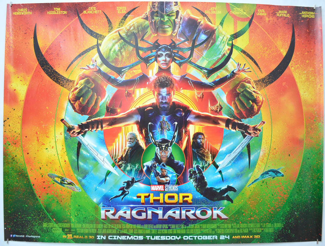 “Thor: Ragnarok” Original Quad Poster - Film Poster - Movie Poster ...
