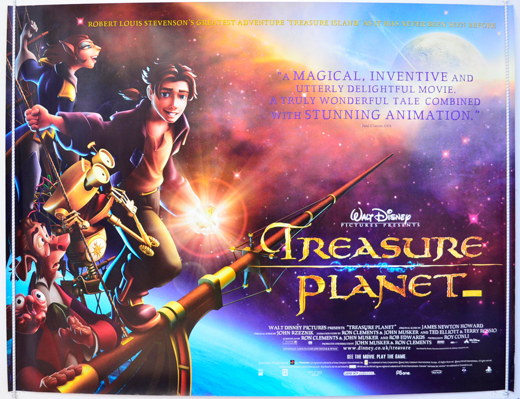 “Treasure Planet” Original British Quad Poster - Film Poster - Movie P ...