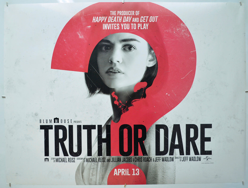 “Truth Or Dare” Original Quad Poster - Film Poster - Movie Poster ...