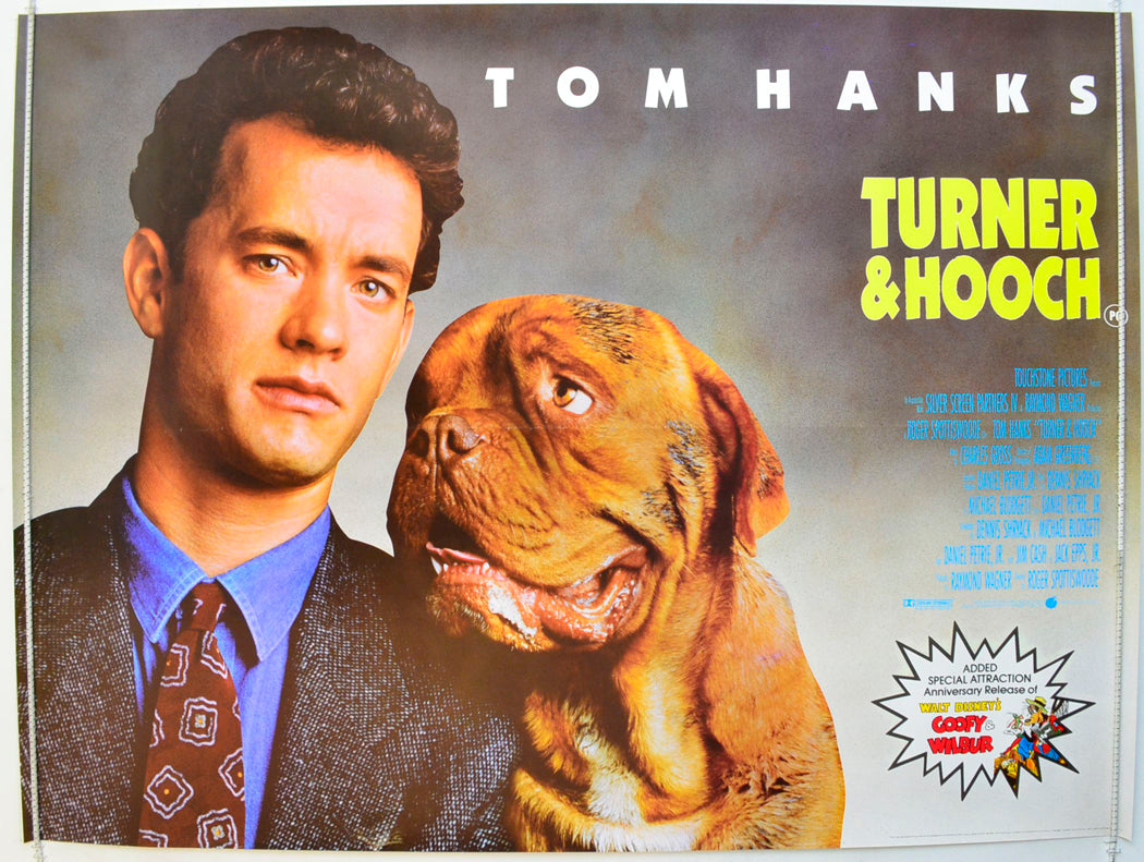 “Turner And Hooch” Original British Quad Poster - Film Poster - Movie ...