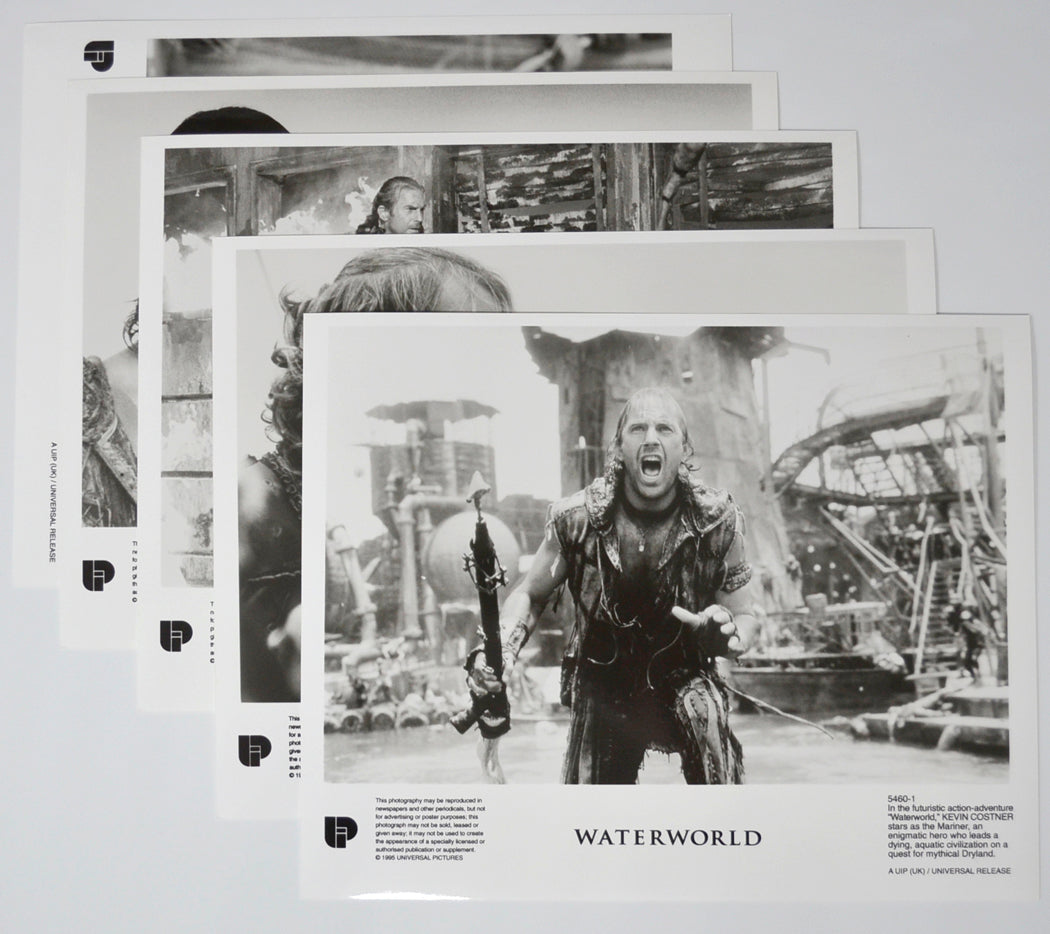 “Waterworld” 5 Original Black and White Press Stills (Photographs ...