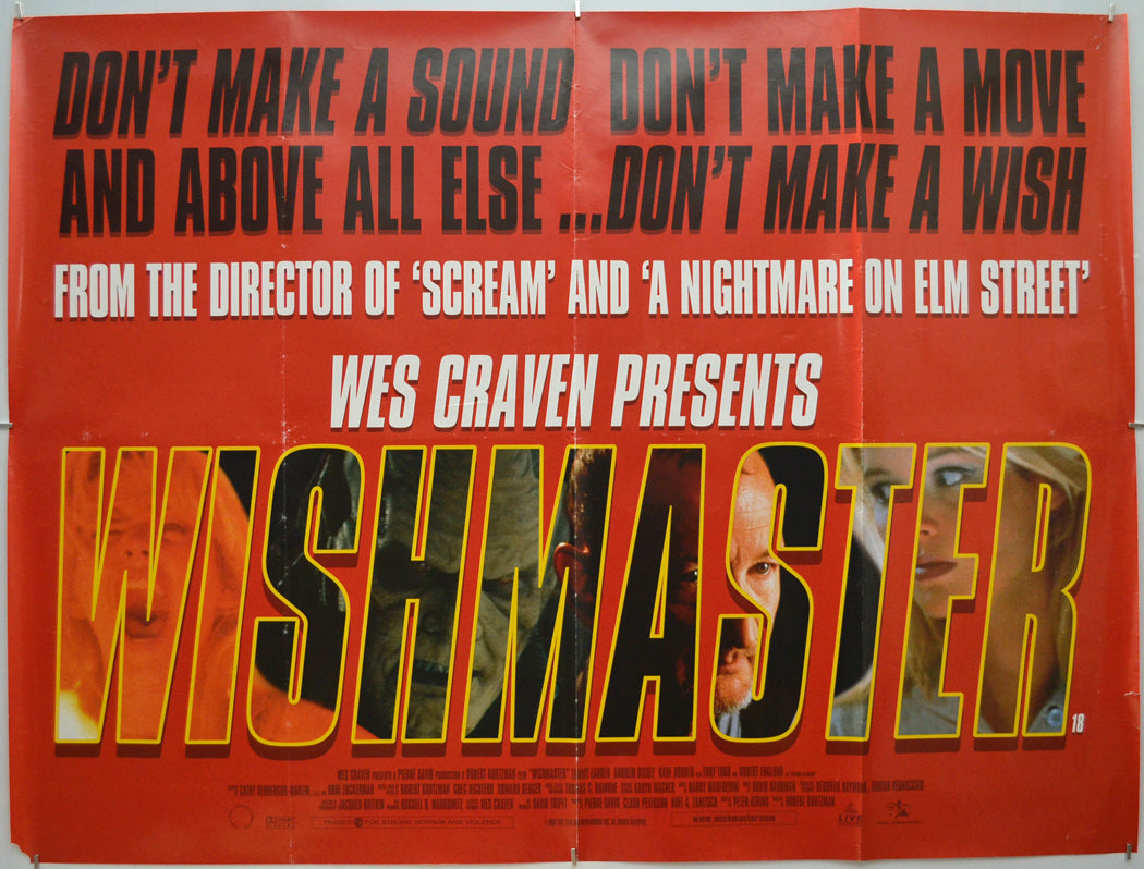 “Wishmaster” - Original Quad Poster - Film Poster - Movie Poster ...